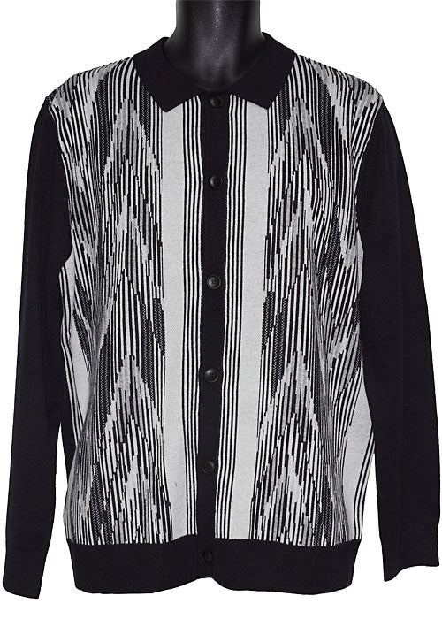 Cigar Button-Down Sweater/Jacket # KS533 Black – Alligator World
