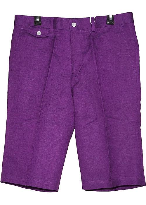 Cigar Linen Shorts # HR120 Purple - Pants and Jeans