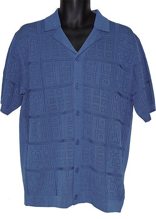 Cigar Shirt # PJ1425 Blue - Cigar Couture Fashions Clothing