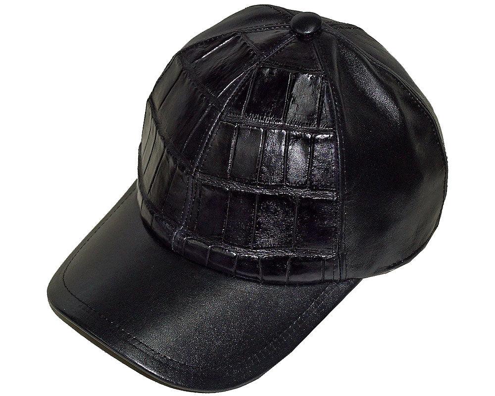 Fennix Large Blocks Alligator/Soft Nappa Leather Caps - Hats & Scarves