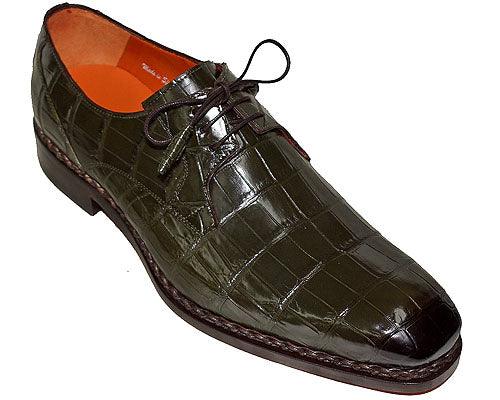 Mezlan Platinum Alligator Shoes 'Garda'