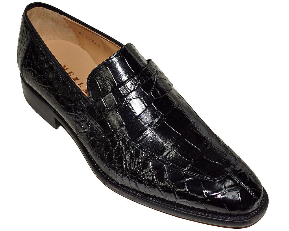 Mezlan Platinum Alligator Shoes 'Calabria' - Exotic Skin New Arrivals
