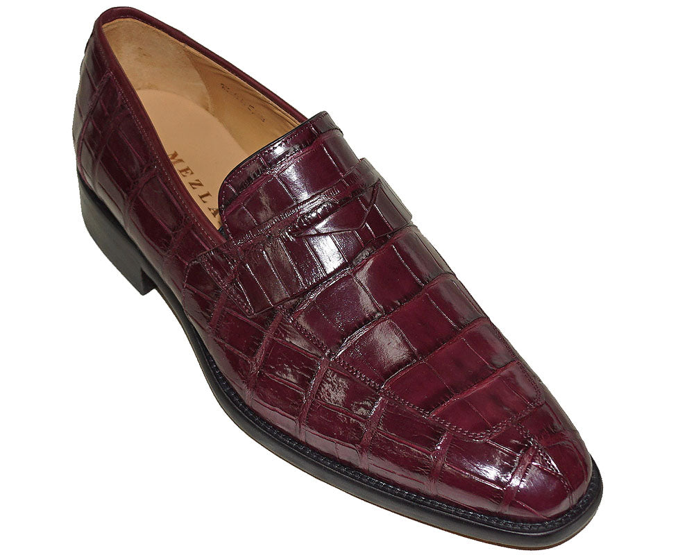 Mezlan Platinum Alligator Shoes 'Calabria' - Exotic Skin New Arrivals